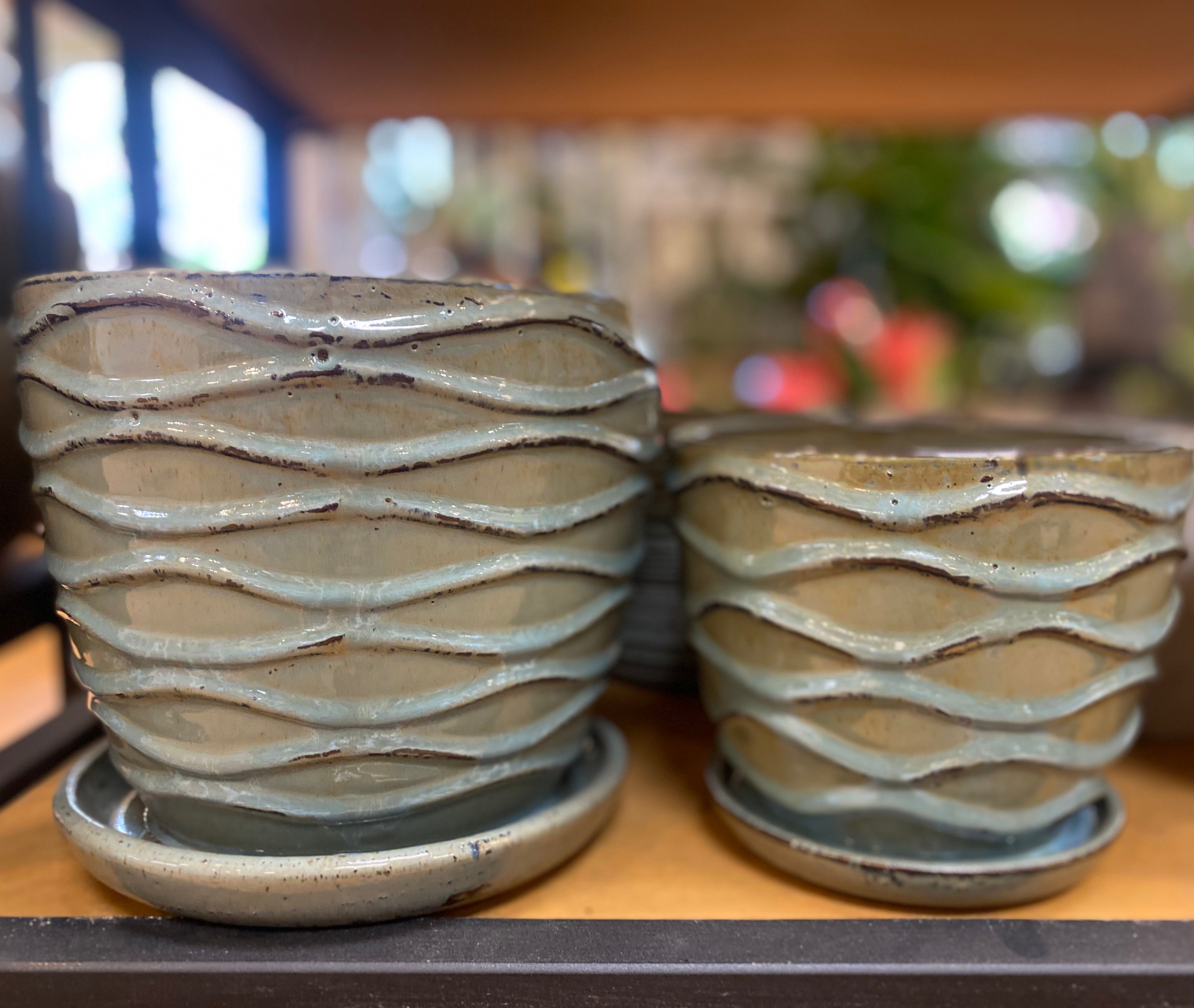 Wave Textured Planters – True Blue Nursery